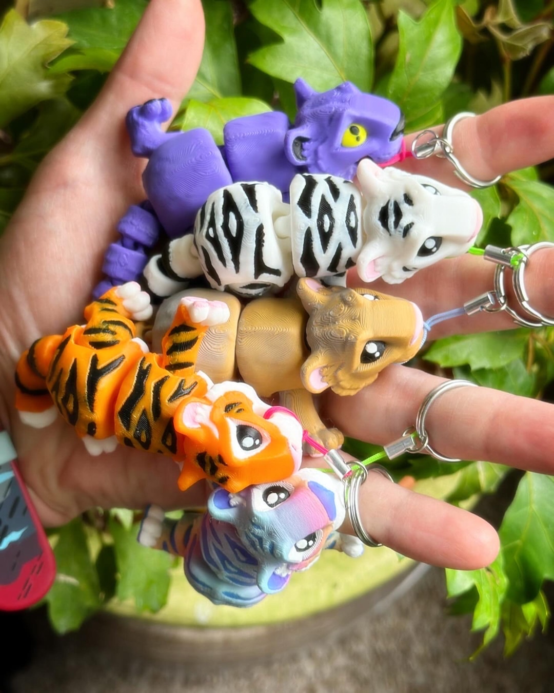 Tiger Keychains, "articulated" 3D Print - Etsy