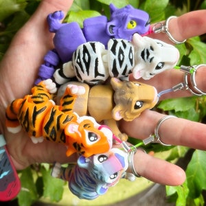 Tiger Keychains, "articulated" 3D Print - Etsy
