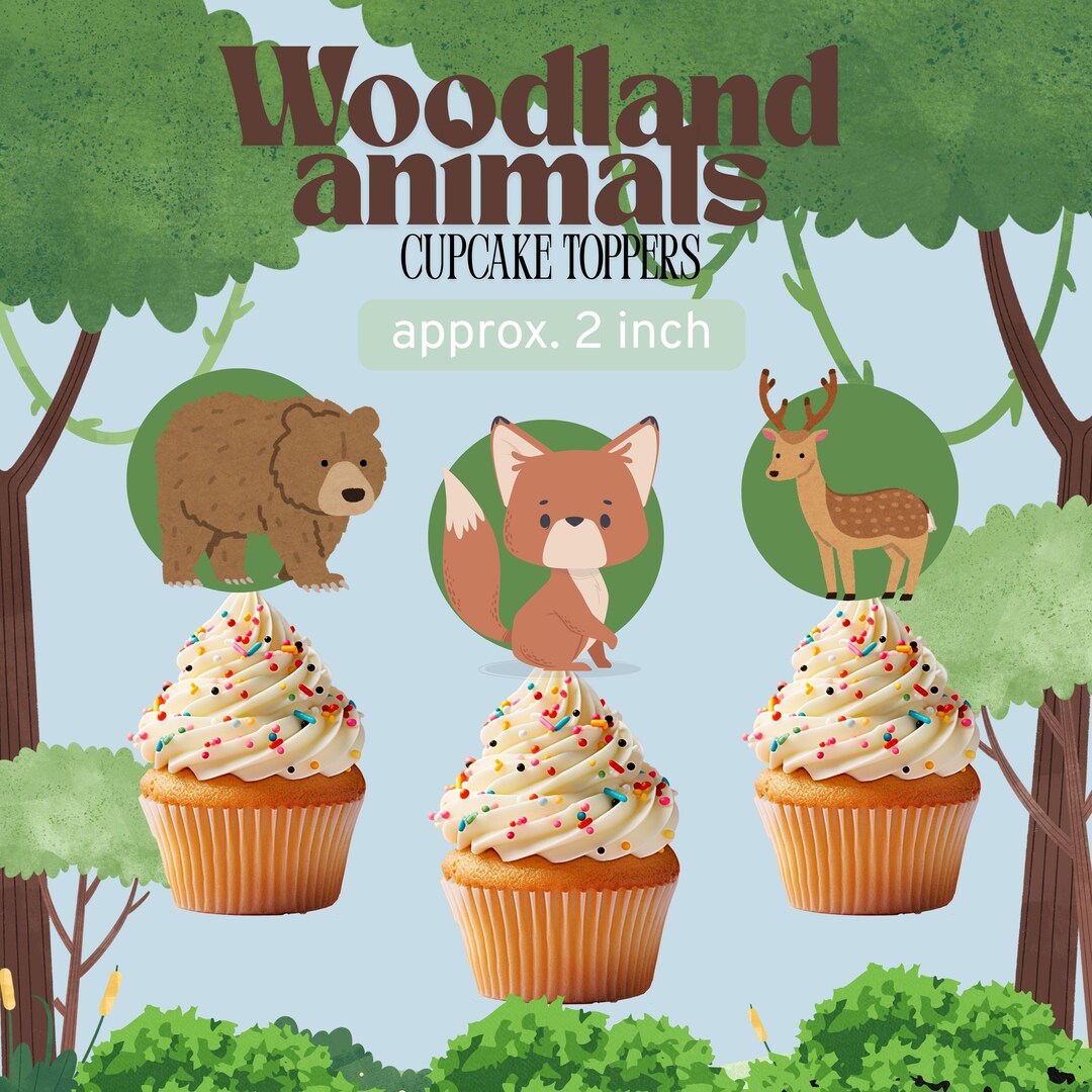 Woodland Animals Printable Centerpieces Woodland Cutouts Woodland Cake ...