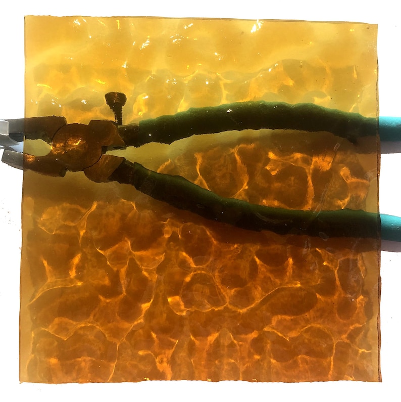 Amber Flemish Transparent Stained Glass Sheet 6x6 Any Quantity Ships ...