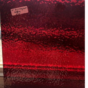 Red Transparent English Muffle Stained Glass Sheet 6x6 Any Qty Ships ...