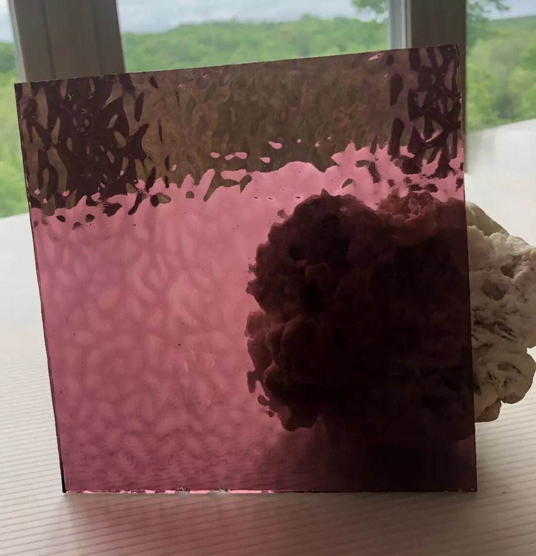 Rose Transparent English Muffle Stained Glass Sheet 5x 6 Wissmach Any ...