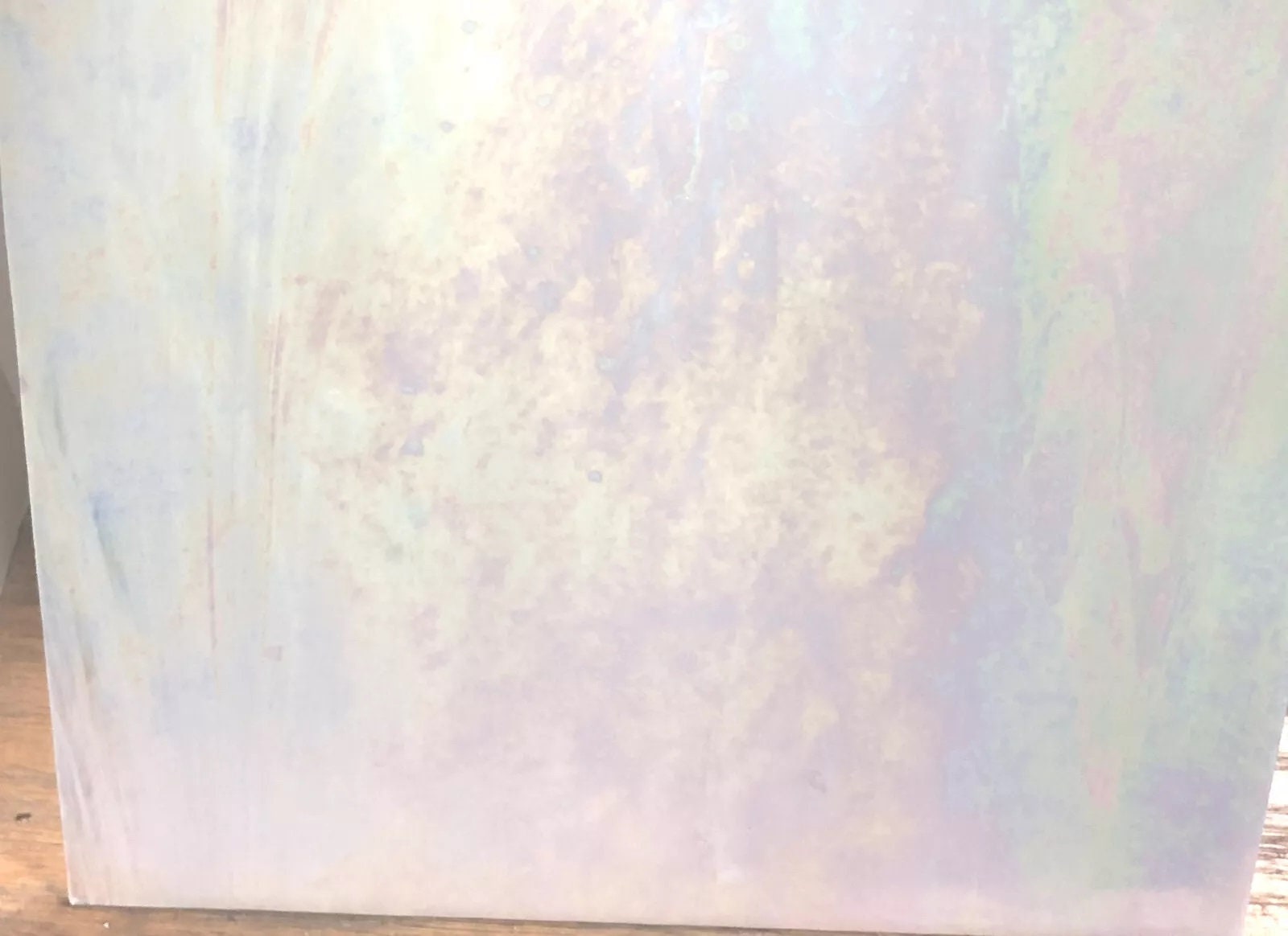 Iridescent Dense White Opal Stained Glass Sheet 6x6 or Mosaic Wissmach ...
