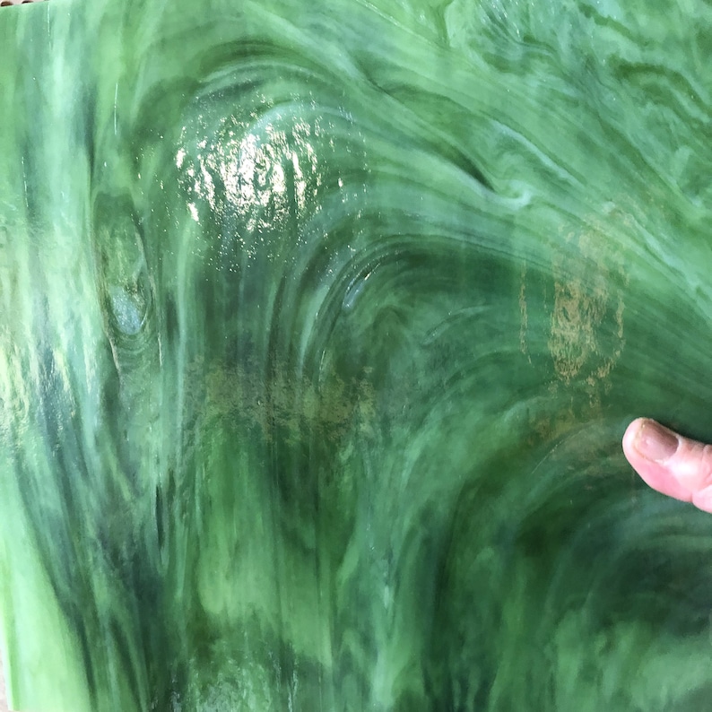 Dark Green Opal Streaky Stained Glass Sheet 6x6" ANY QTY Ships 5.99 - Etsy