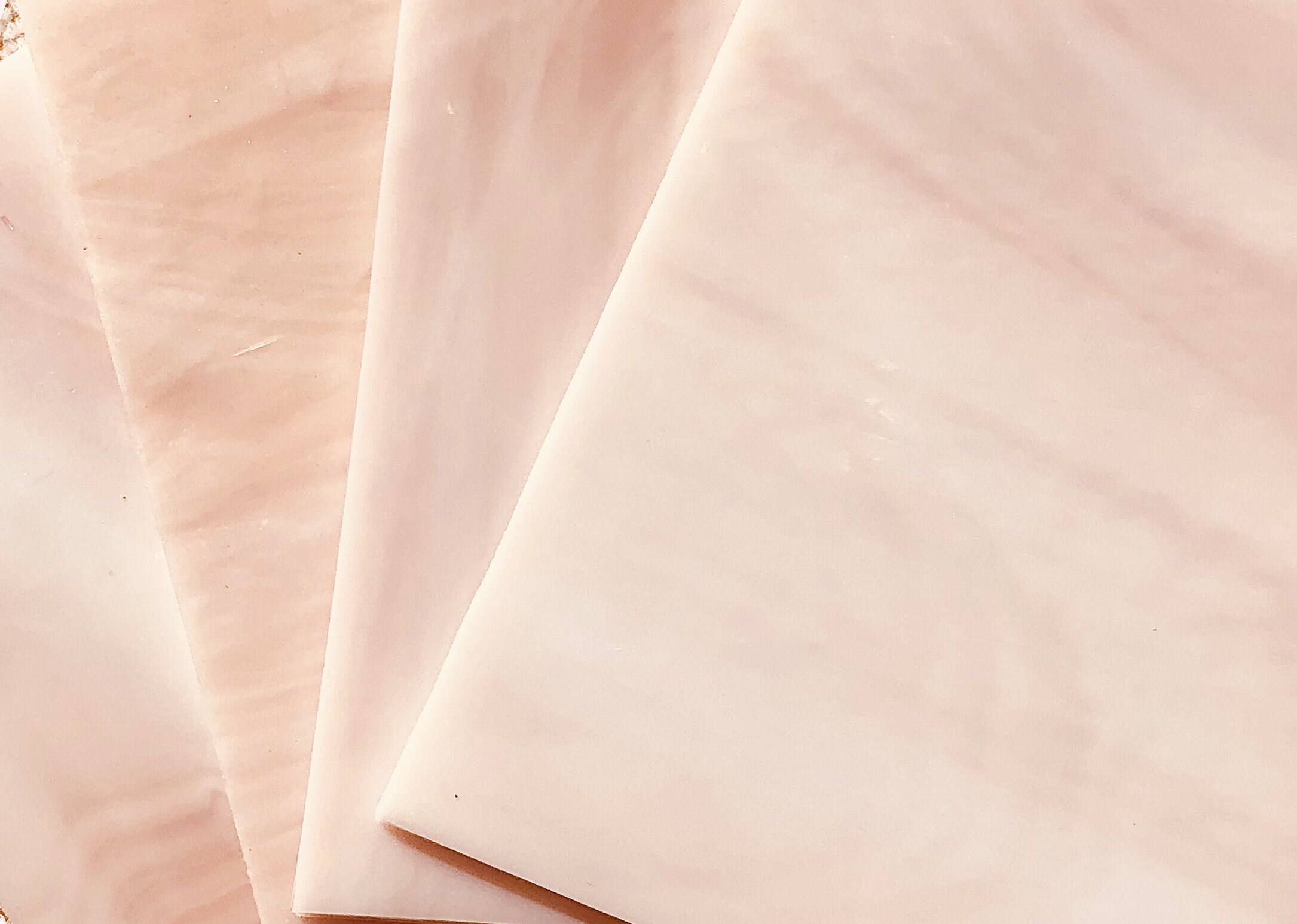 Pink Champagne Wispy Stained Glass Sheet 6x6 Spectrum Mosaic Art Any ...