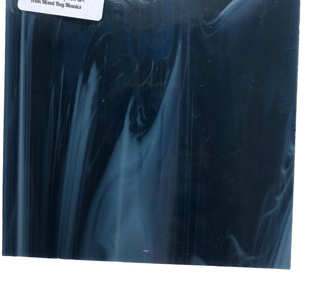 Steel Blue/navy Wispy Stained Glass Sheet 6x6 Any Qty Ships for 5.99 ...