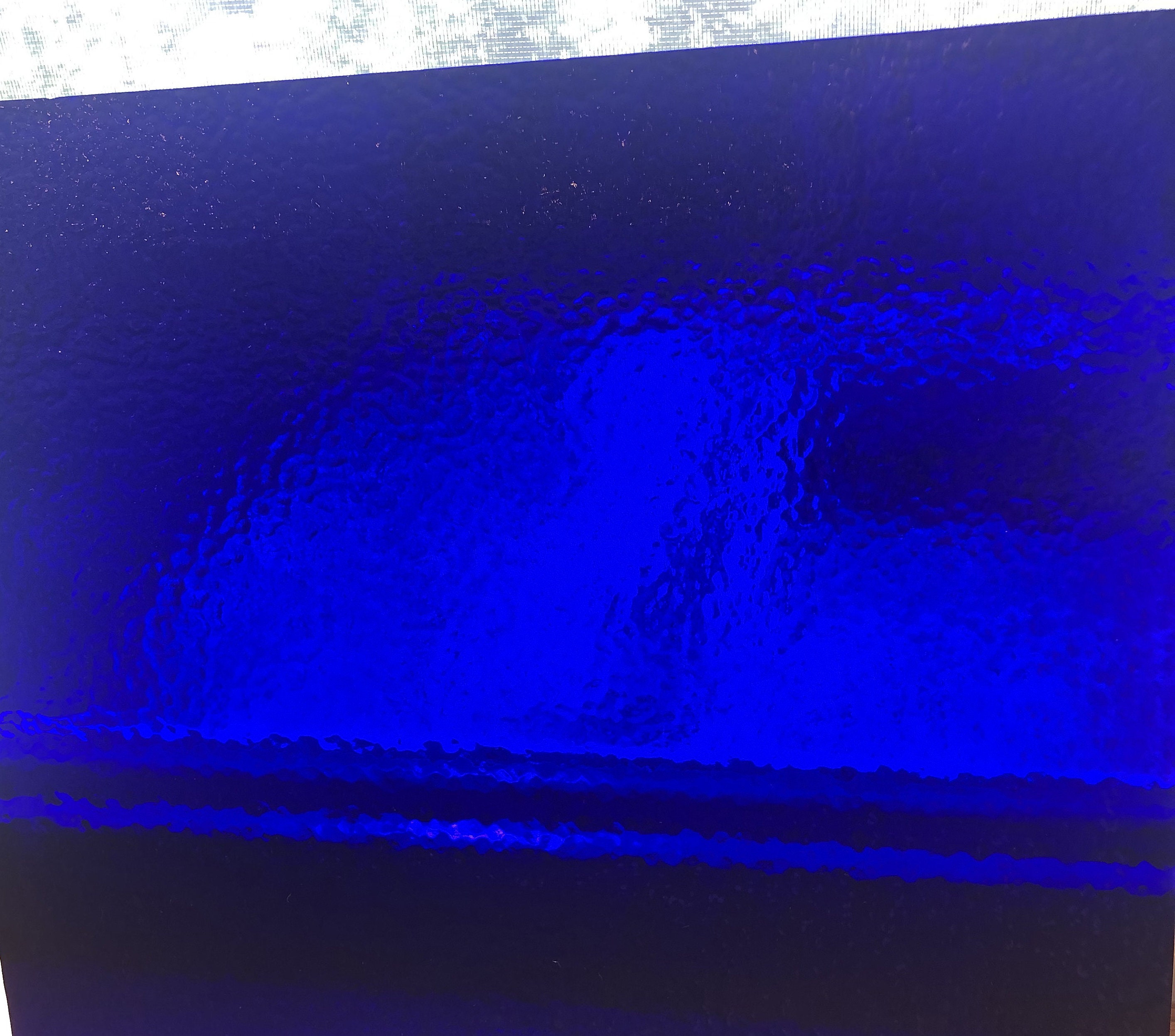 Dark Cobalt Blue Transparent Textured Stained Glass Sheet 6 X 6 Any ...