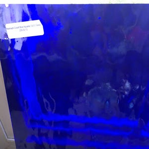 Cobalt Blue Transparent Aqualite Stained Glass Sheet 6" X 6" Wissmach ...