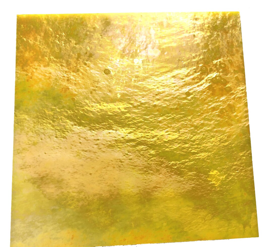 Luminescent Gold Tone Opal COE 96 Stained Glass Sheet 6x6" Any Qty ...
