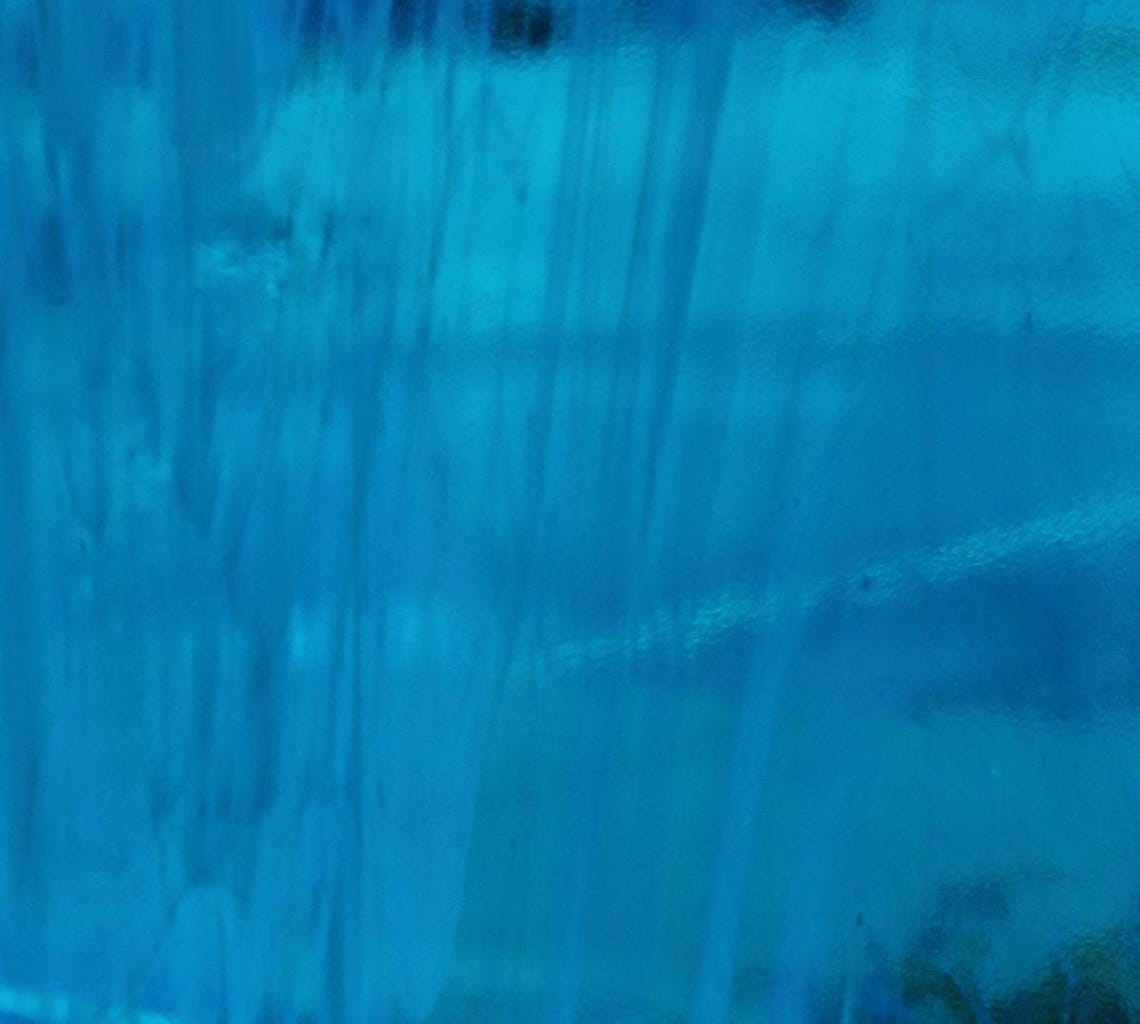 1/2 Lb Deep Aqua Blue & White Stained Glass Mosaic Strips by Oceanside ...