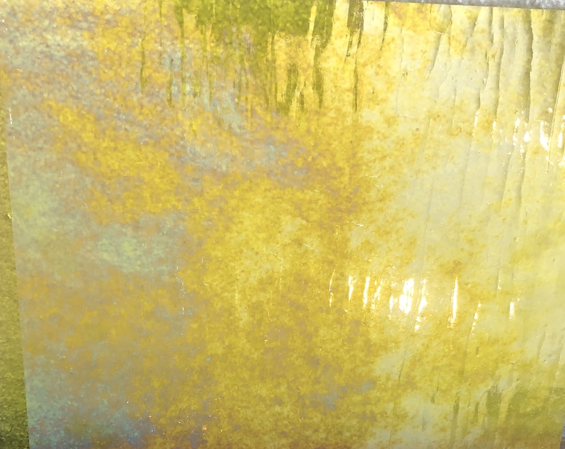 Luminescent Yellow Transparent COE 96 Stained Glass Sheet 6x6 Any ...
