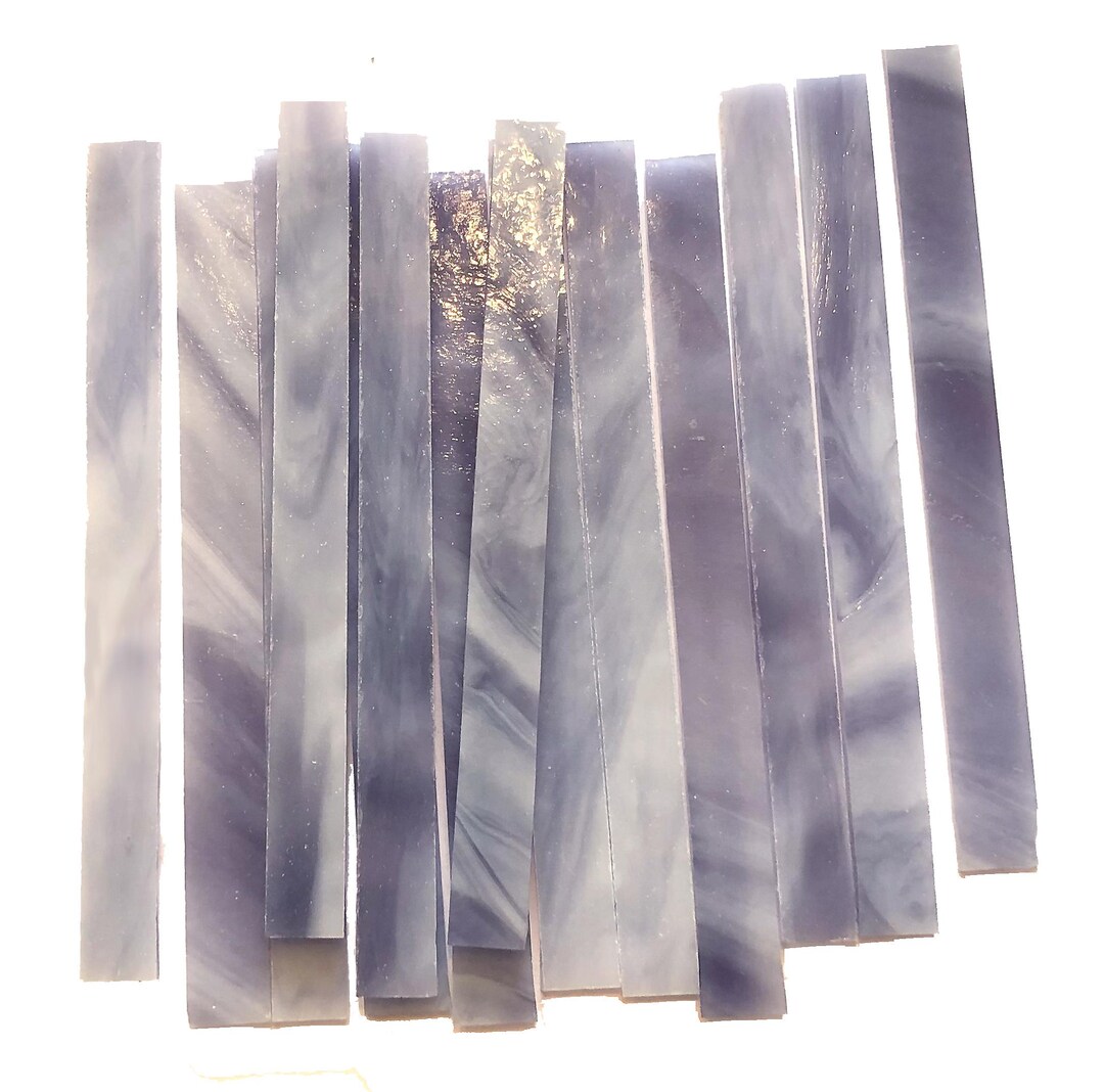 1/2 Lb Light Violet & White Stained Glass Strips 1/2"w X 4-6"l 14-18 ...