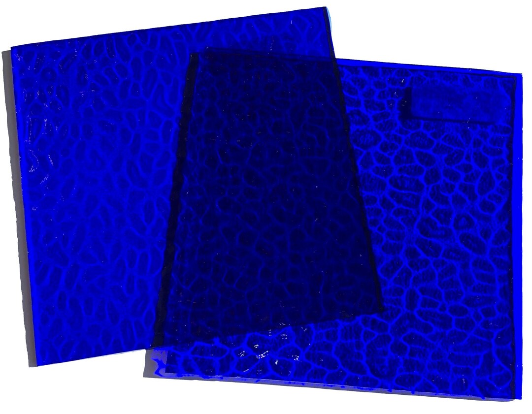 Cobalt Blue Transparent English Muffle Stained Glass Sheet 6" X 6 ...