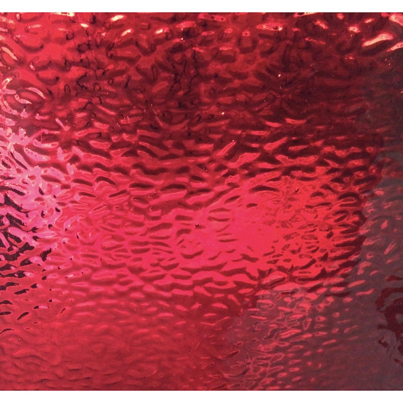 Red Transparent English Muffle Stained Glass Sheet 6x6 Any Qty Ships ...