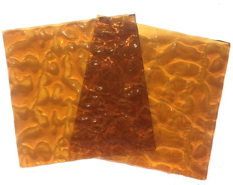 Amber Flemish Transparent Stained Glass Sheet 6x6 Any Quantity Ships ...