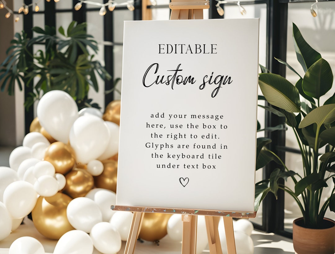 Wedding Custom Sign Template, Wedding Welcome Signage, Wedding Decor ...