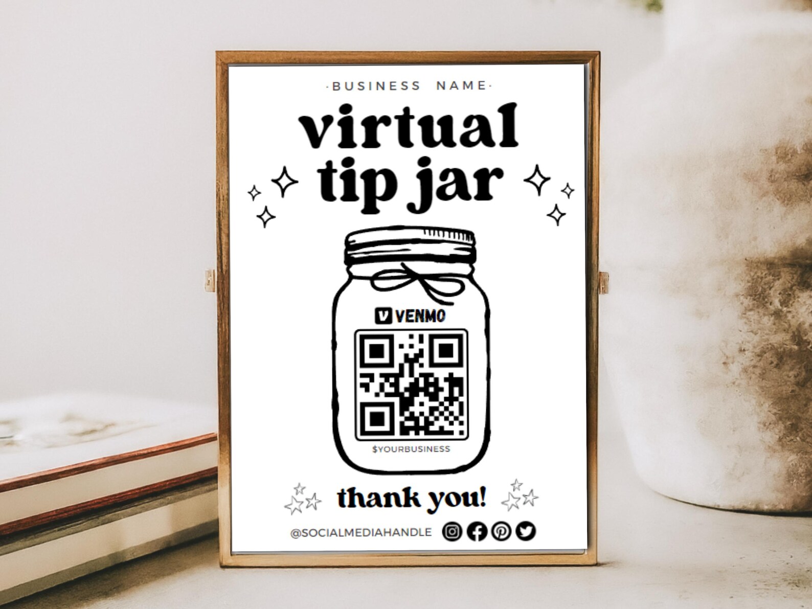 Business QR Code Bundle - Tip Jar, Scan to Pay, Price List Editable ...