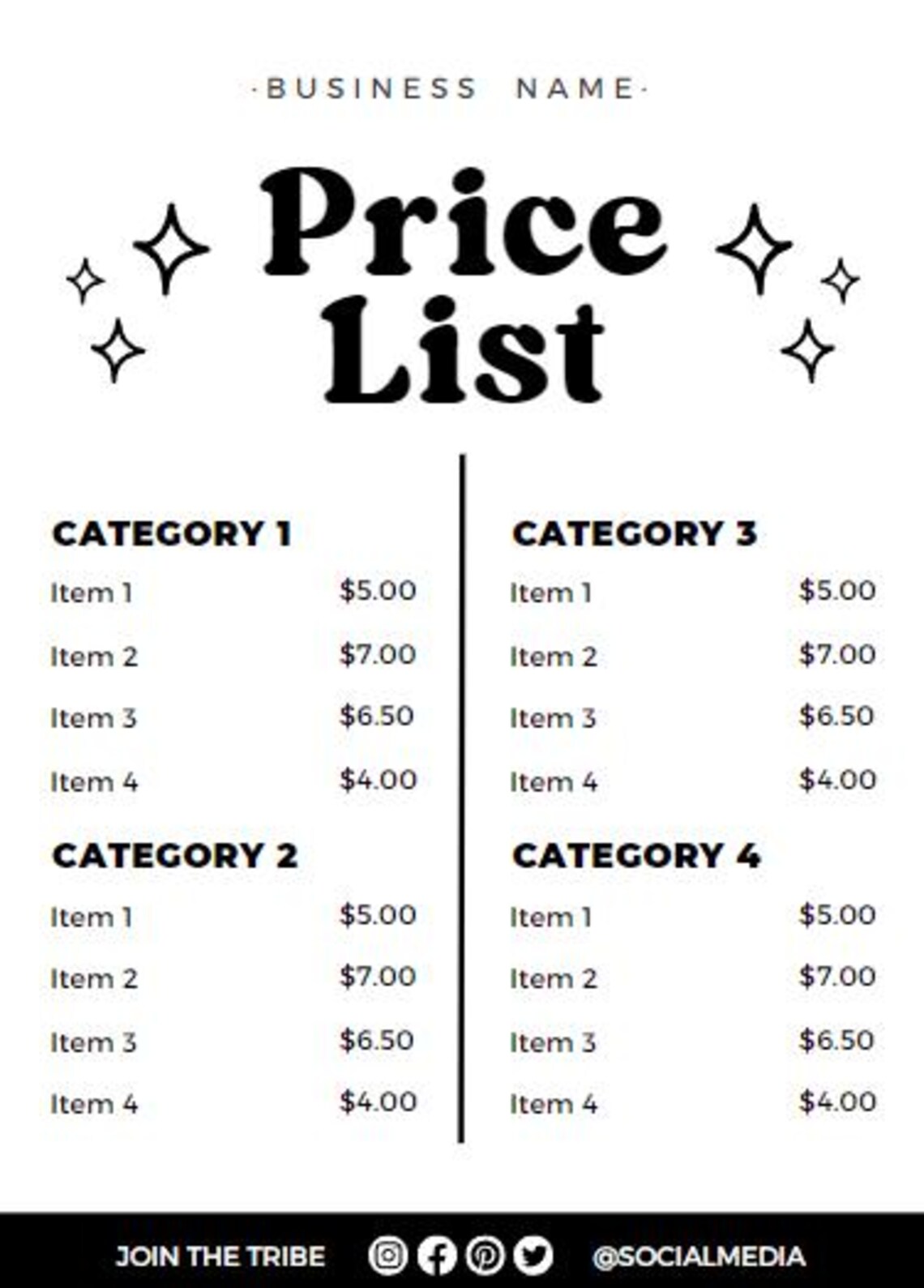 Business QR Code Bundle - Tip Jar, Scan to Pay, Price List Editable ...