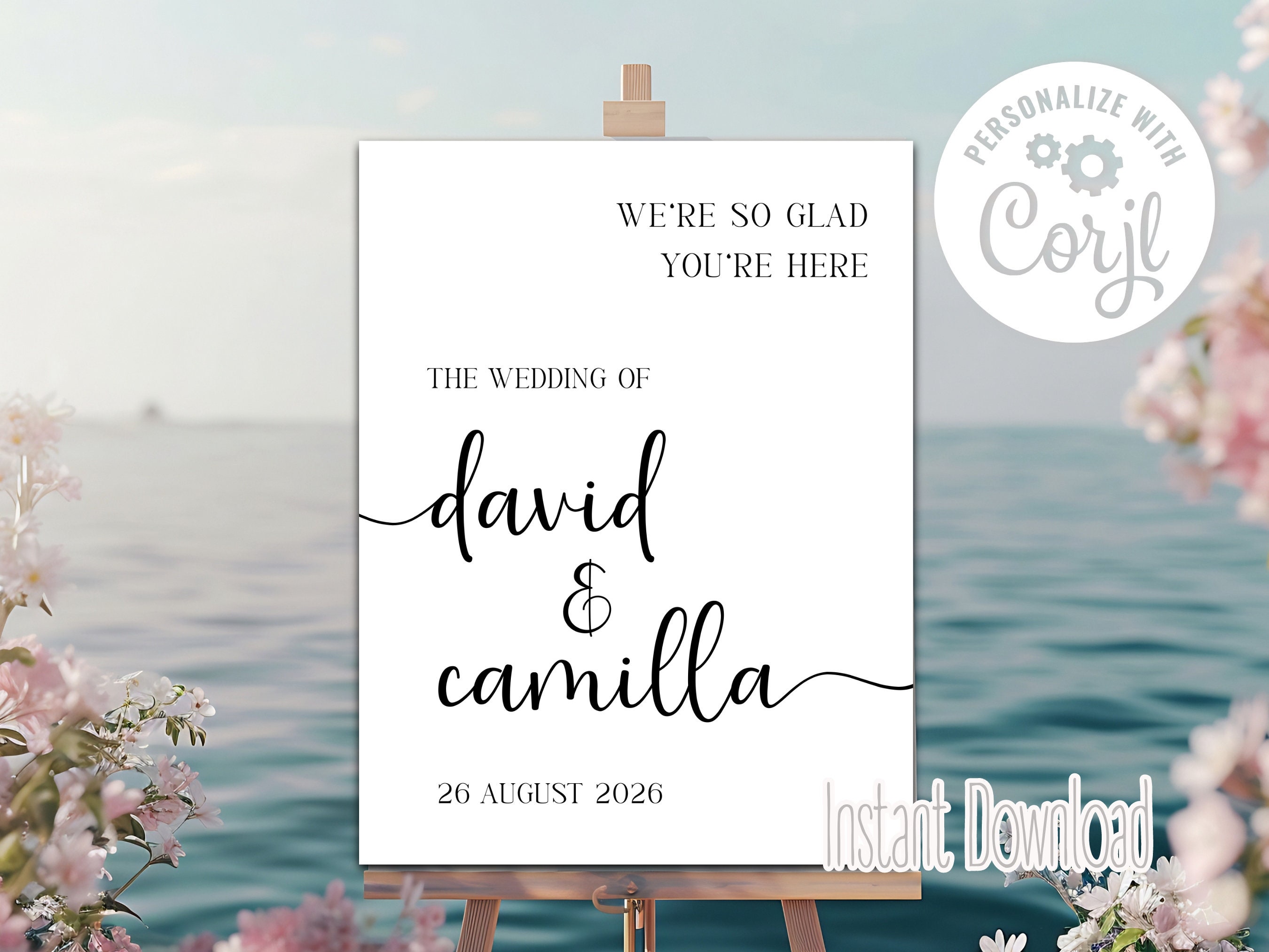 Wedding Welcome Sign Template, Wedding Signage, Wedding Decor, Editable ...
