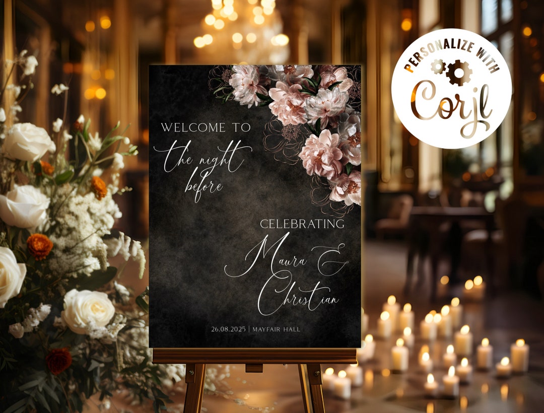 Elegant Wedding Welcome Sign Template, Wedding Signage, Wedding Decor ...