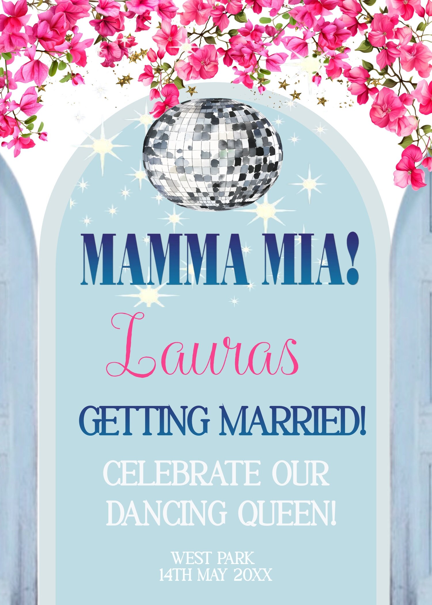 Mamma Mia Digital Welcome Sign - Abba Mamma Mia Bridal Shower Welcome ...