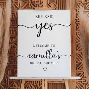 She Said Yes Bridal Shower Sign Template, Wedding Signage, Wedding ...