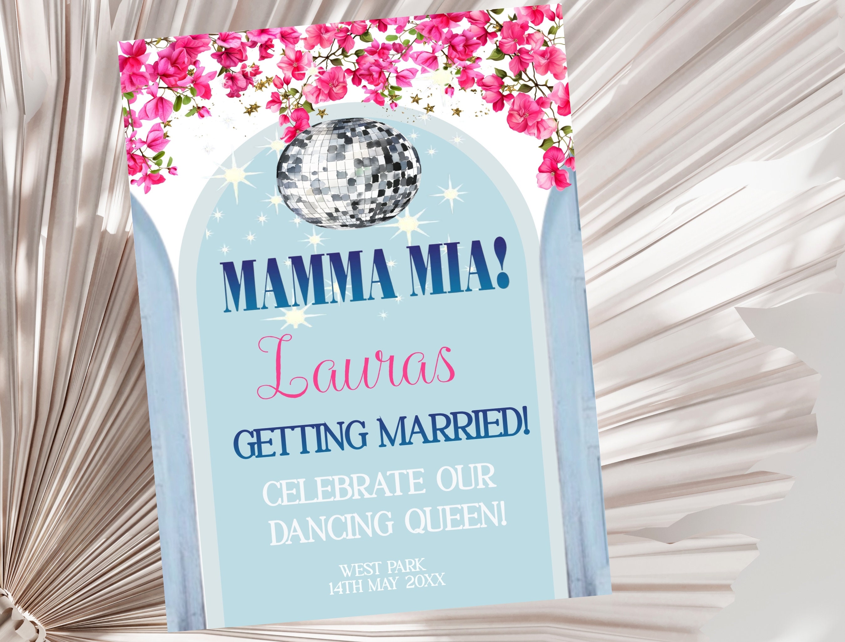 Mamma Mia Digital Welcome Sign - Abba Mamma Mia Bridal Shower Welcome ...