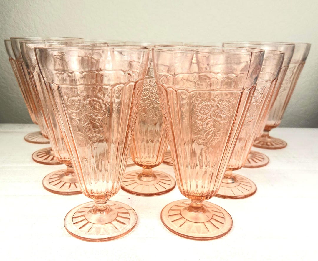 Mayfair Pink Depression Ice Tea Glass, Anchor Hocking Mayfair Pink ...