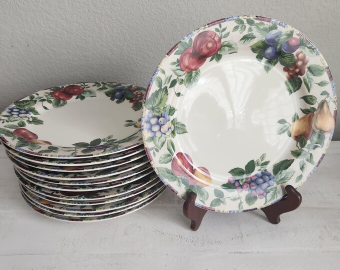 Vintage Sakura Oneida Sonoma Excell 10.5" Dinner Plate, Fruit Pattern ...