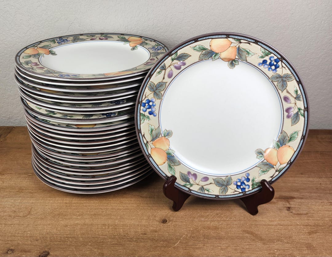 Vintage Mikasa Intaglio Garden Harvest Dinner Plates, CAC29, Harvest ...