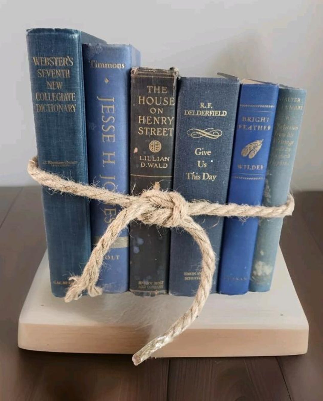 Vintage Blue Books With Gold Lettering, Antique Book Set, Blue Book ...
