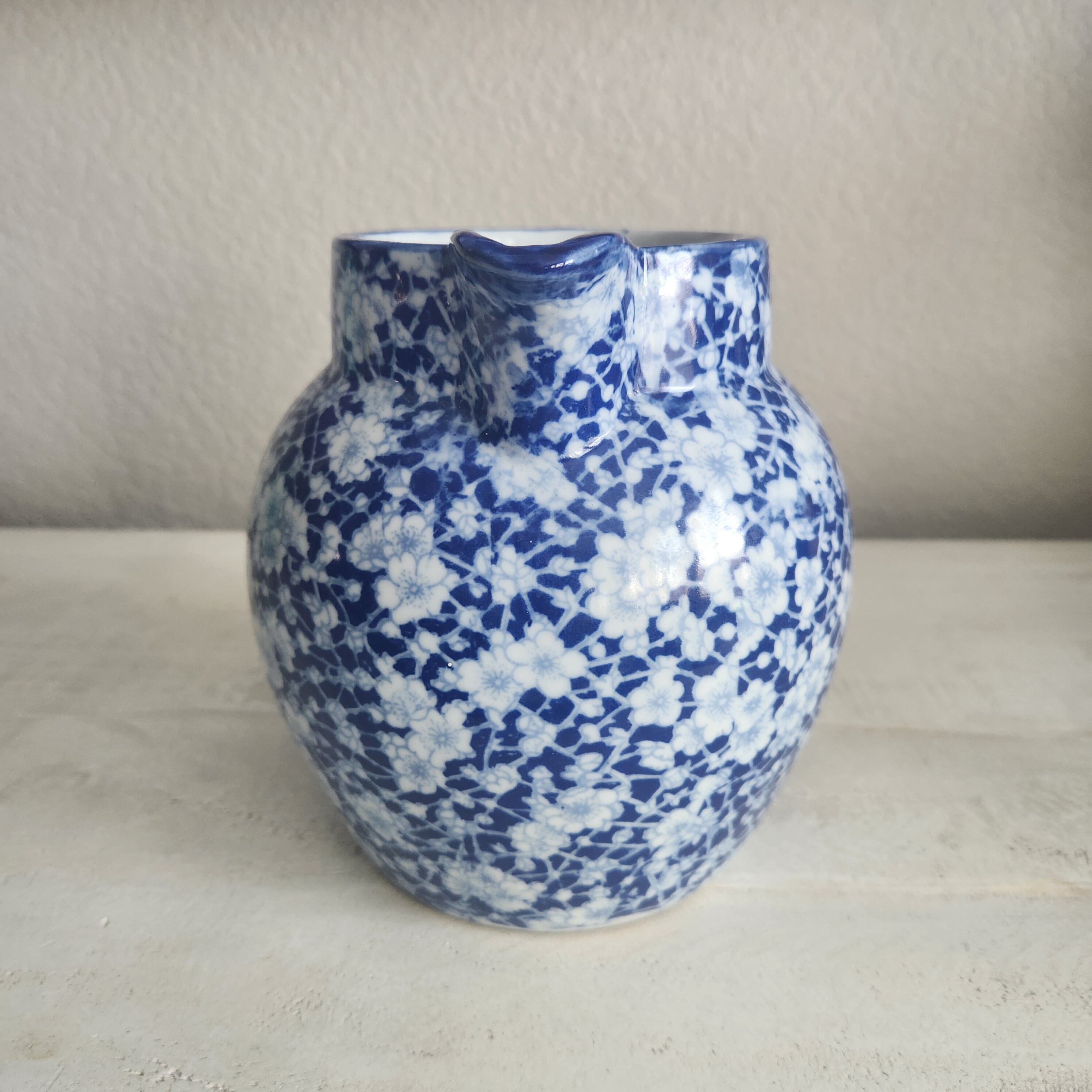 Vintage Victoria Ironstone Blue and White Pitcher - Etsy