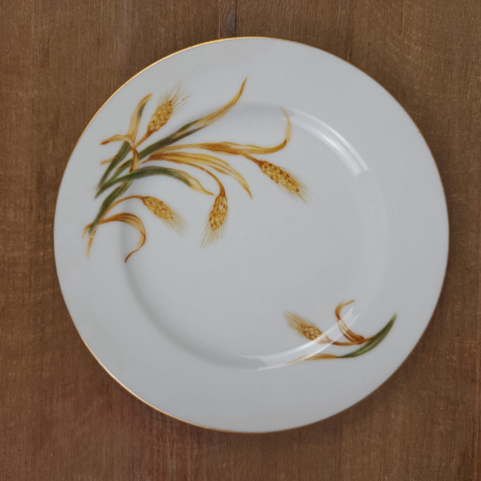 Vintage Puritan China Wheat Bread Plates, Farmhouse Dinnerware, Country ...