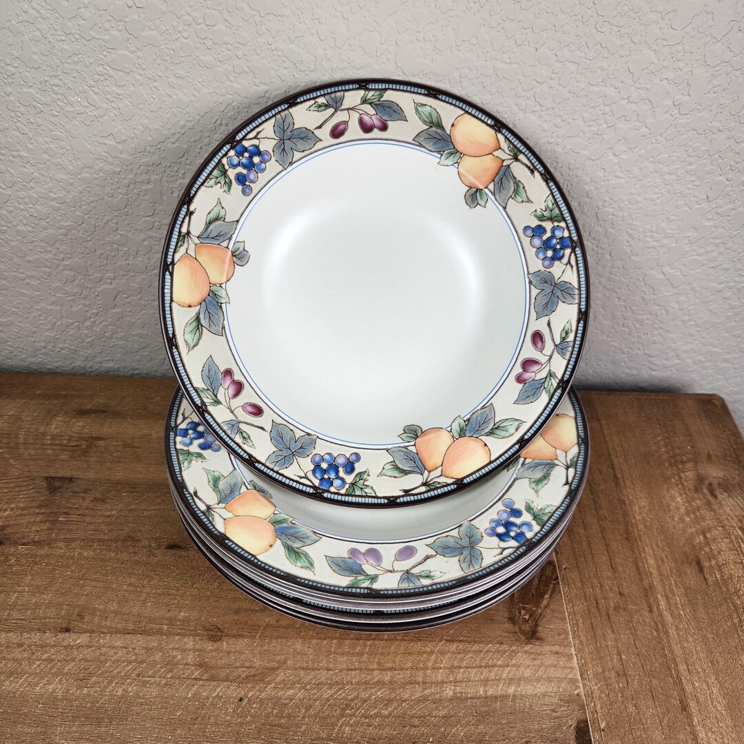 Mikasa Intaglio Garden Harvest Soup Bowls, CAC29, Harvest Bowls, Rustic ...