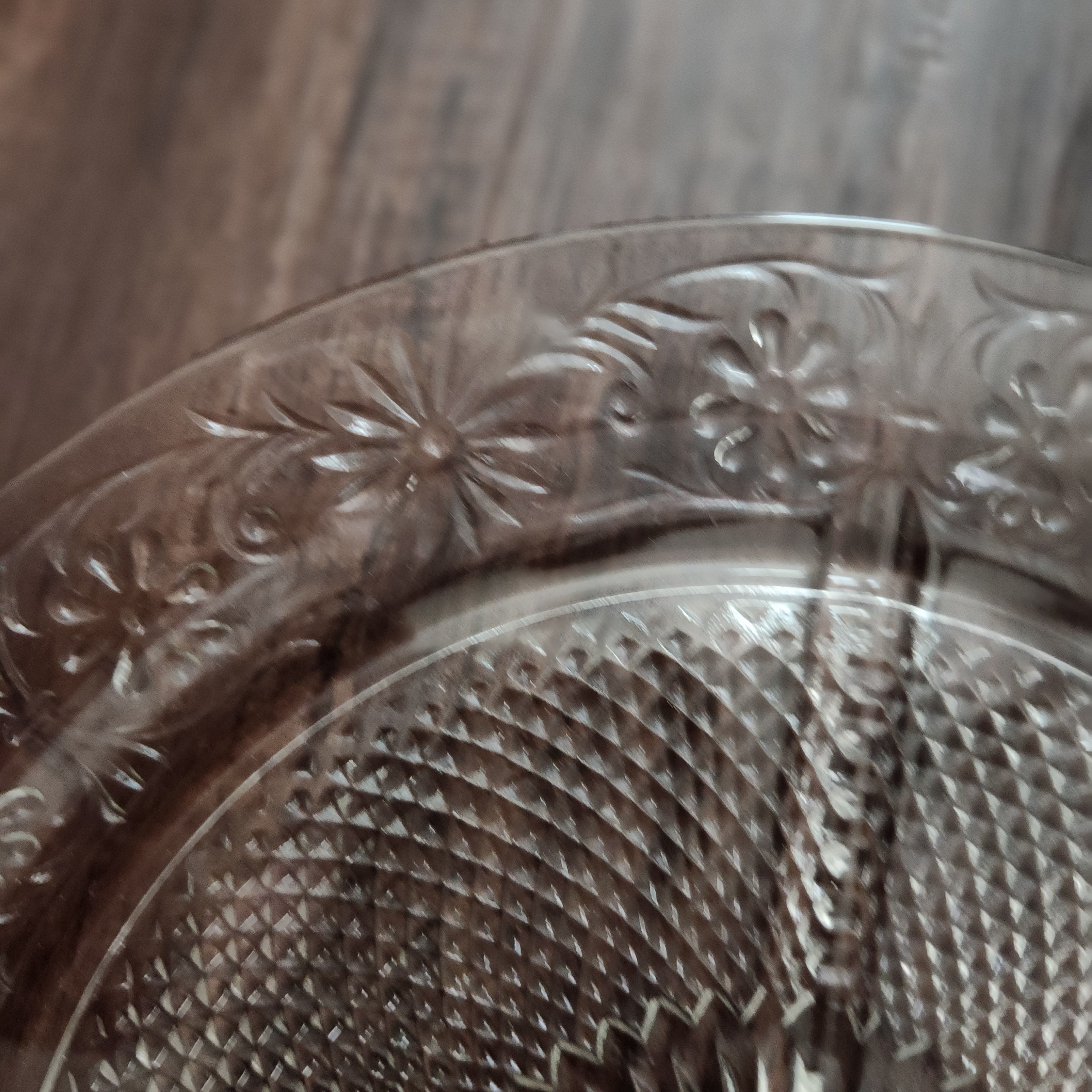 Vintage Depression Glass 10 Clear Plates Daisy Pattern Set of 6, 1930s ...
