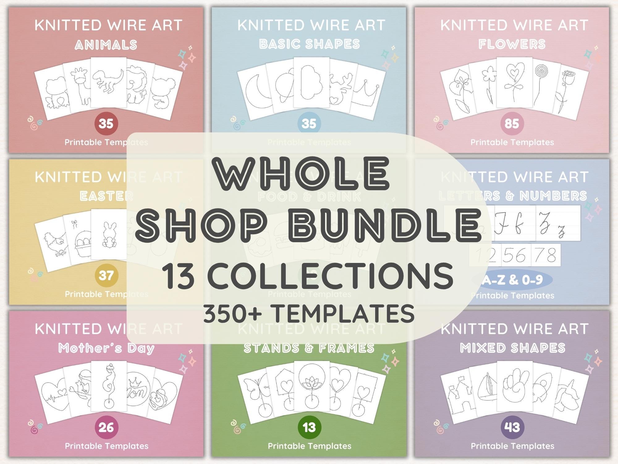 Wire Art Patterns Complete Store Package, Tricotin Pattern Package ...