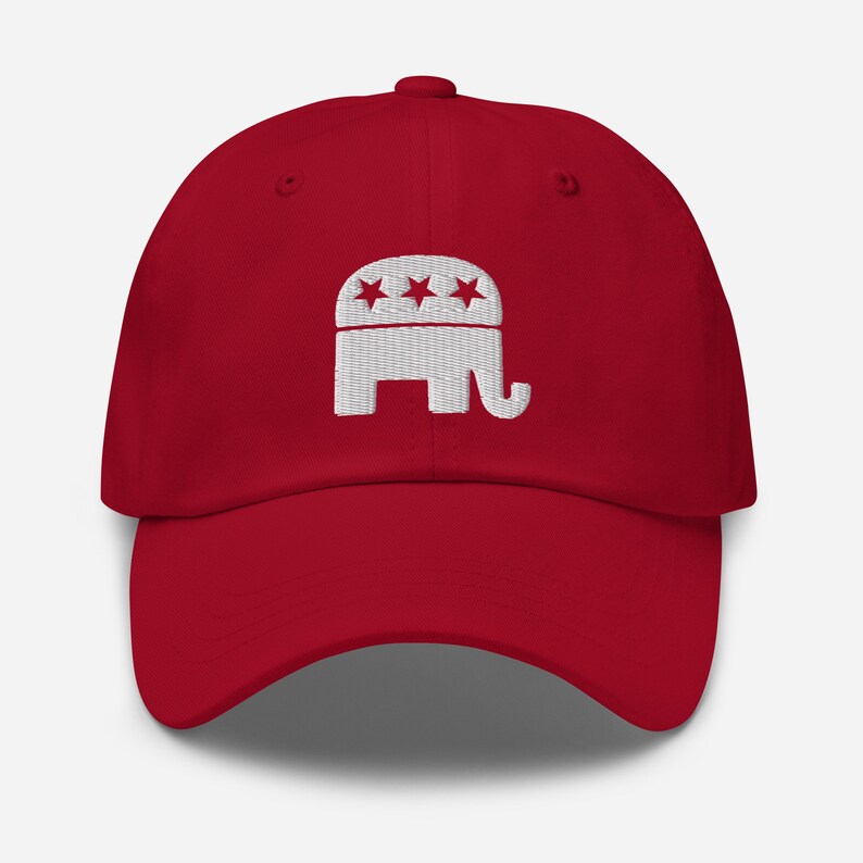 Republican Elephant Logo Style Red & Blue Cap Hat - Etsy
