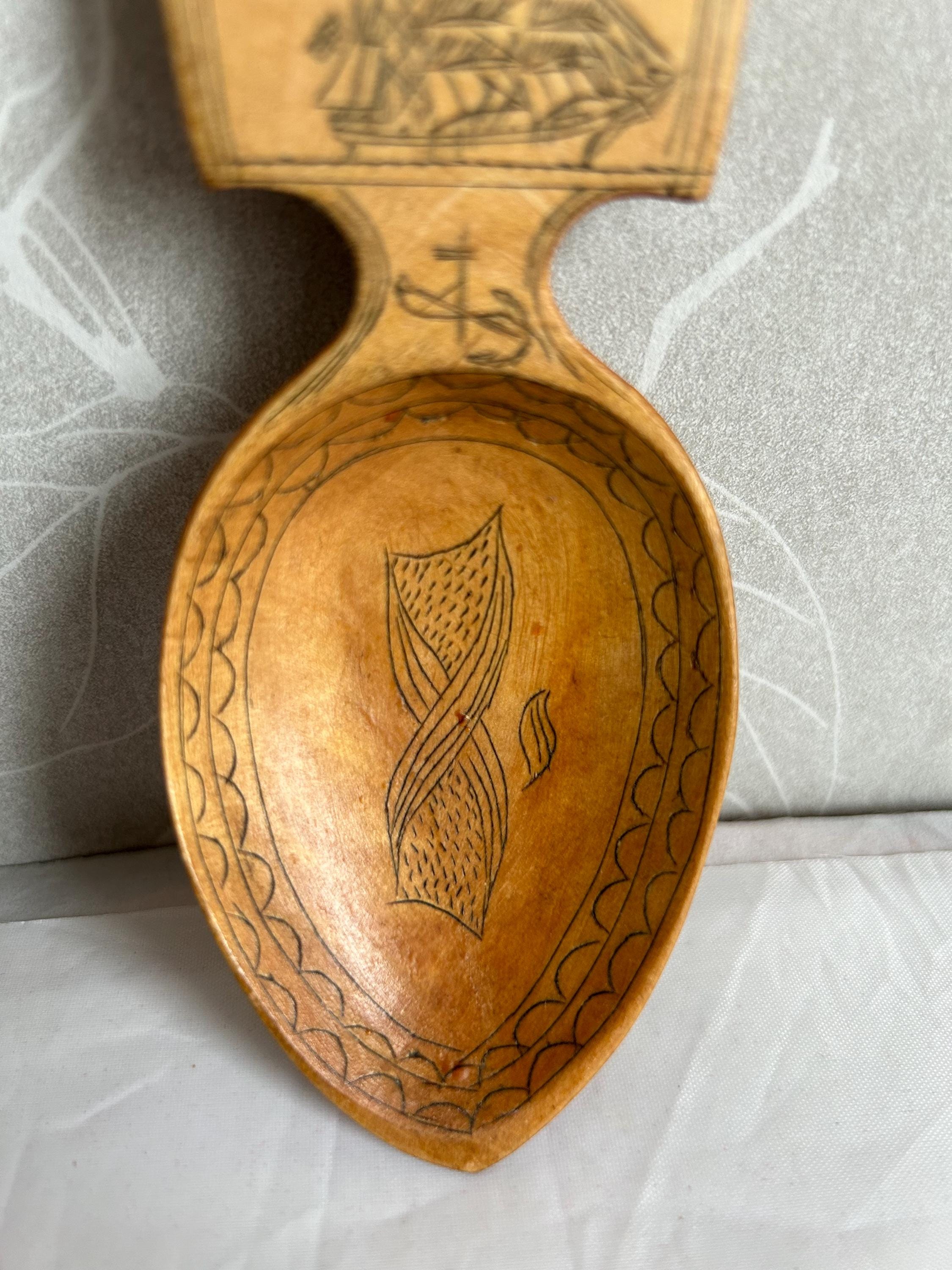 Antique Hand Carved Wooden Spoon Norwegian Handmade Old Food Spoon - Etsy