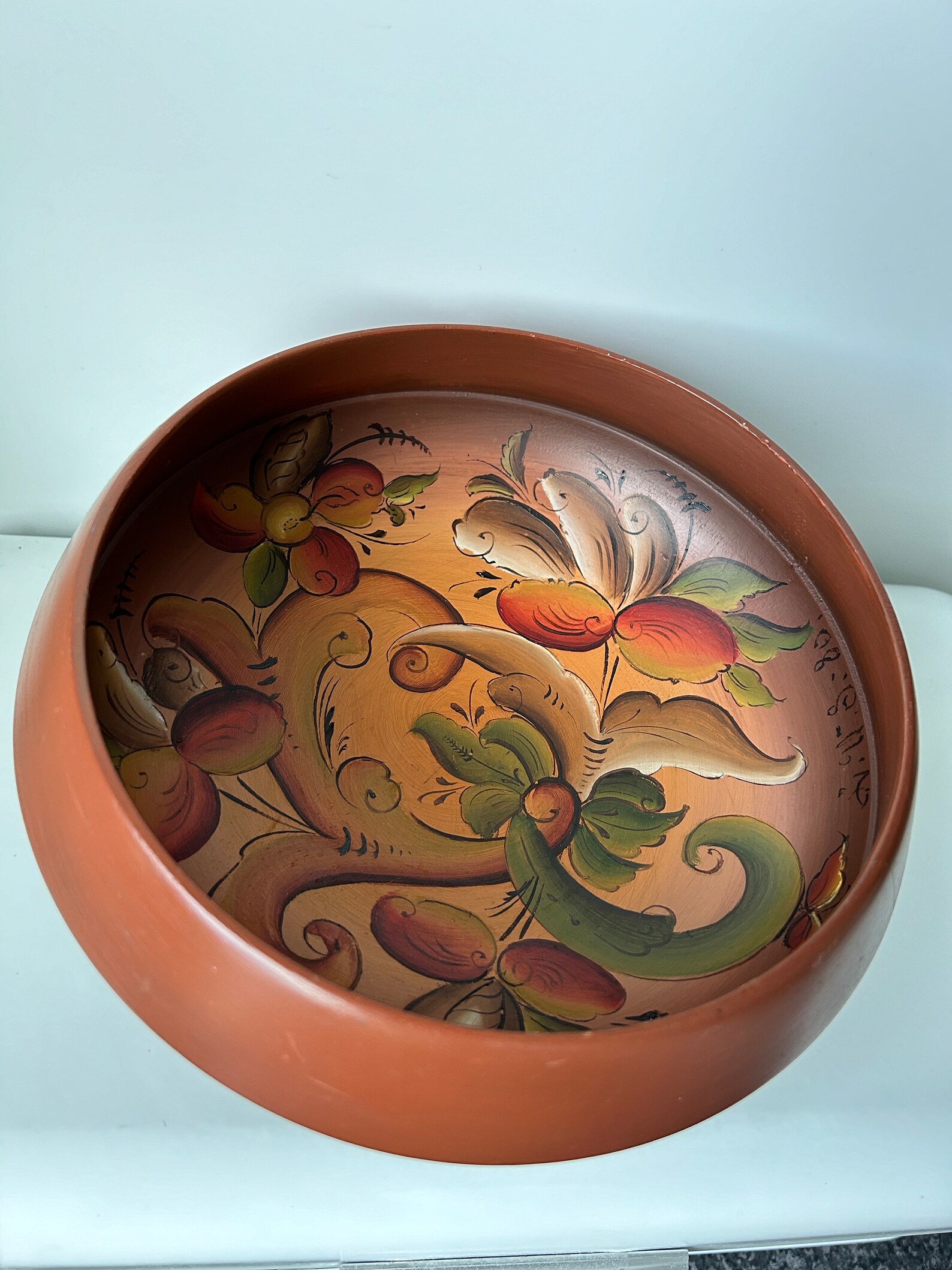 Norwegian Rosemaling Bowl Vintage Handmade Bowl Folk Art of Norway Hand ...