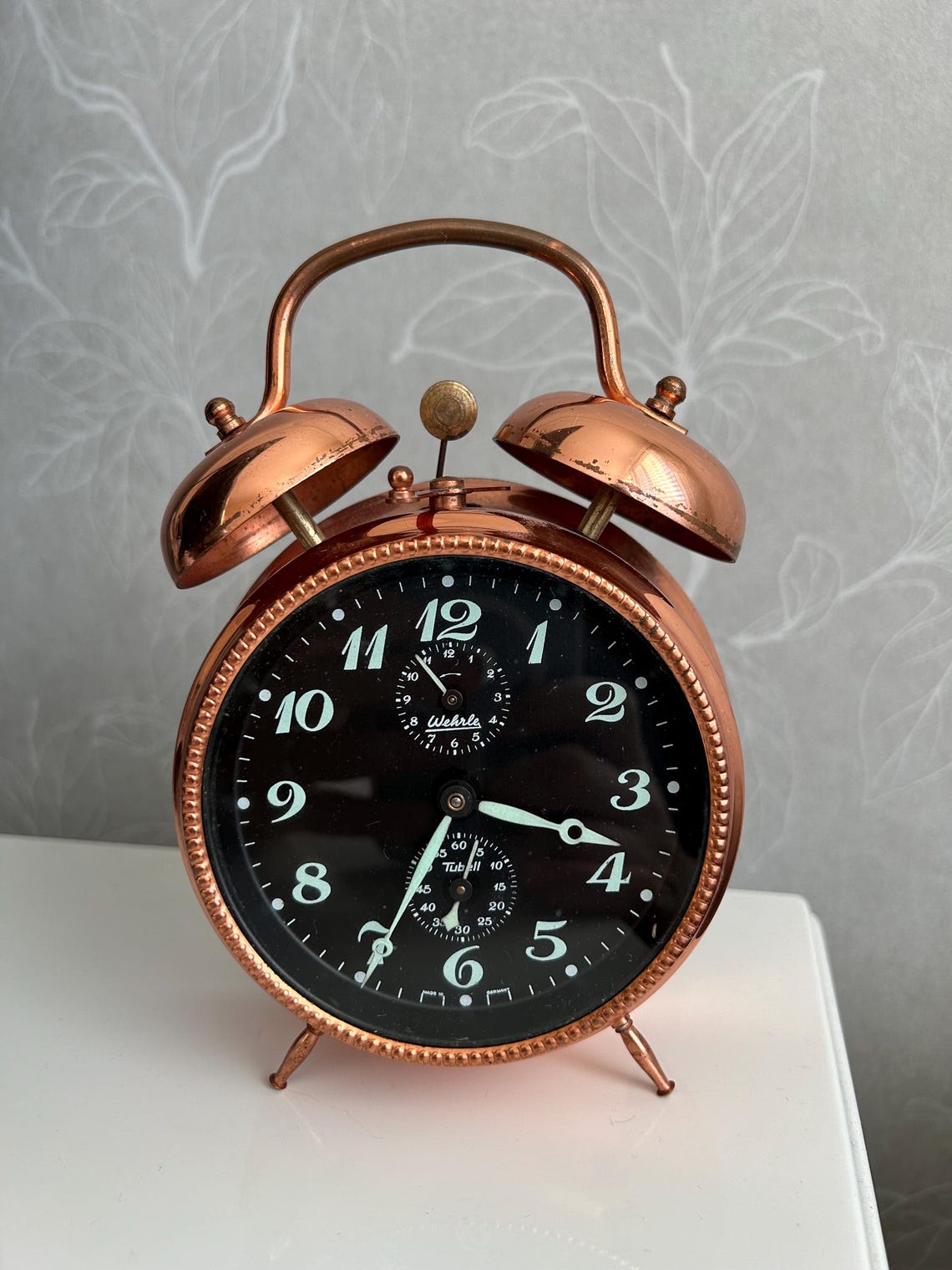 Vintage Wehrle Teen Tubell Copper Alarm Clock - Made in Germany - Etsy