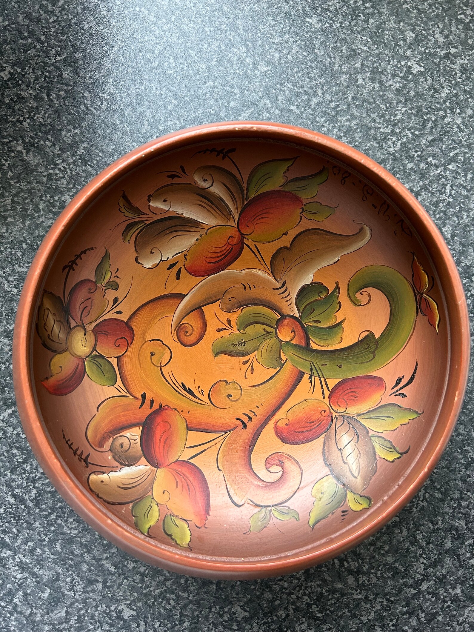 Norwegian Rosemaling Bowl Vintage Handmade Bowl Folk Art of Norway Hand ...