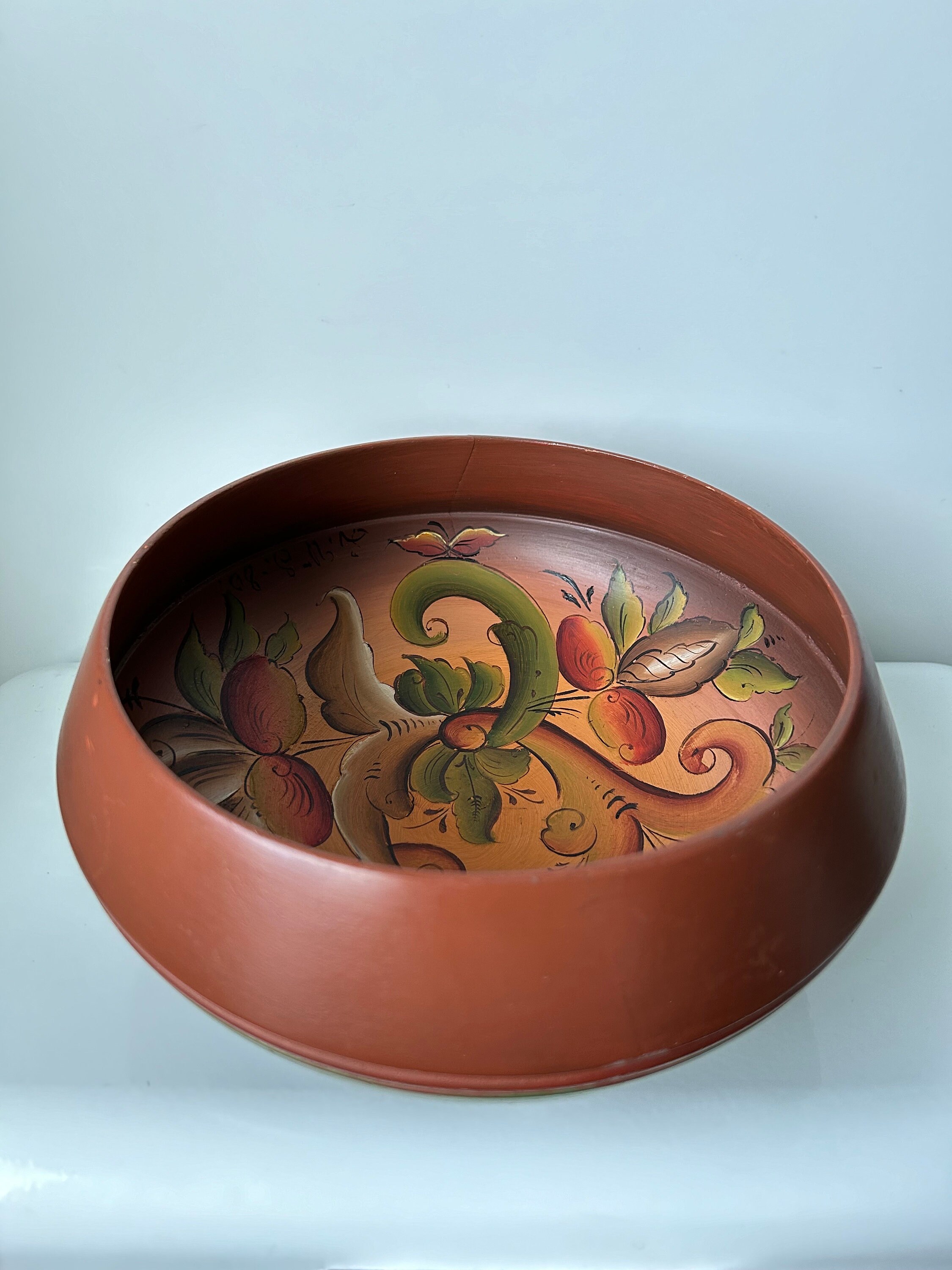 Norwegian Rosemaling Bowl Vintage Handmade Bowl Folk Art of Norway Hand ...
