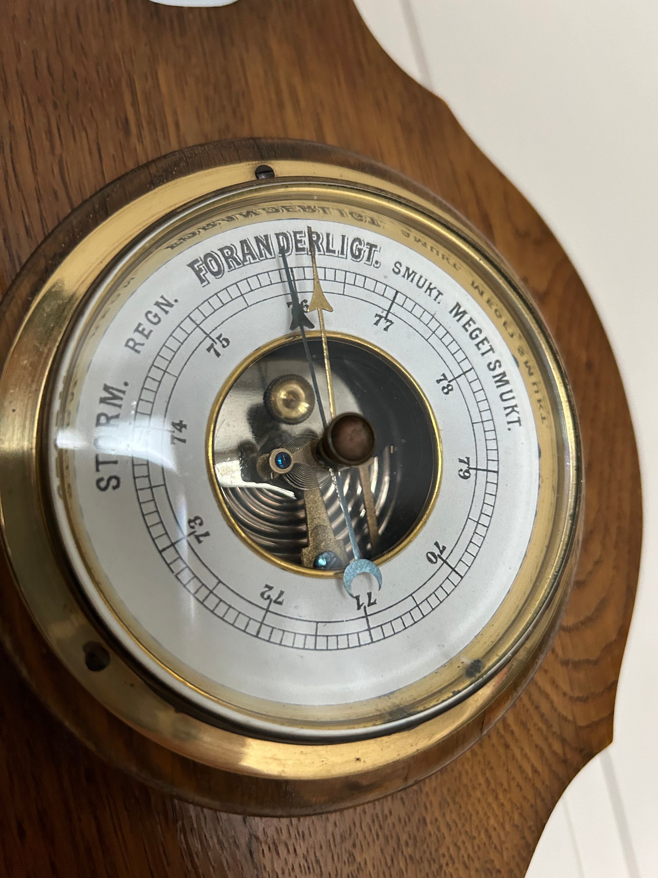 Vintage Barometer Wall Decoration Hygrometer Wall Hanging Weather ...
