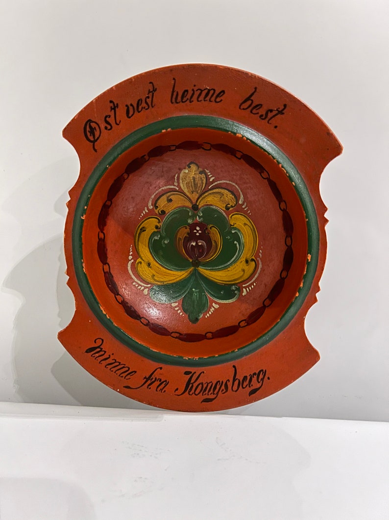Norwegian Rosemaling Bowl Folk Art of Norway Antique Handmade Bowl - Etsy
