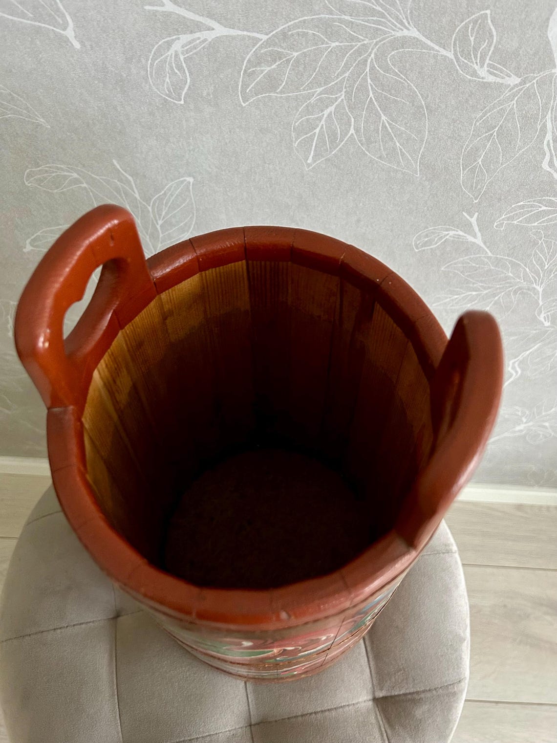 Norwegian Rosemaling Butter Bucket: Antique Handmade Wooden Decor - Etsy