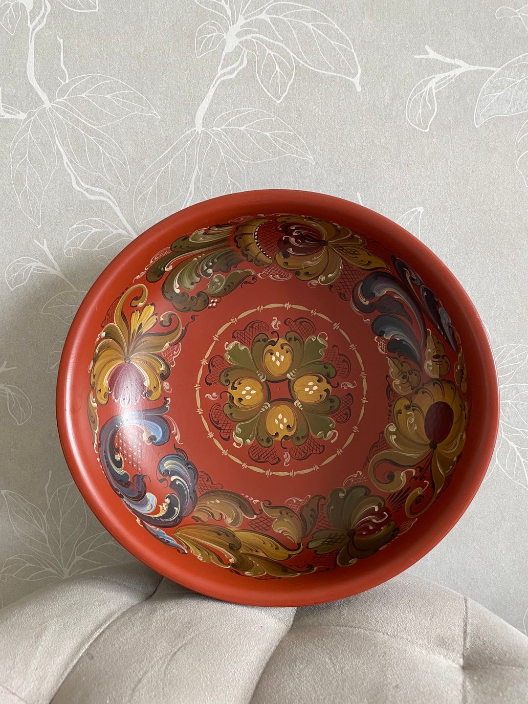 Norwegian Vintage Rosemaling Bowl Handmade Bowl Folk Art of Norway - Etsy
