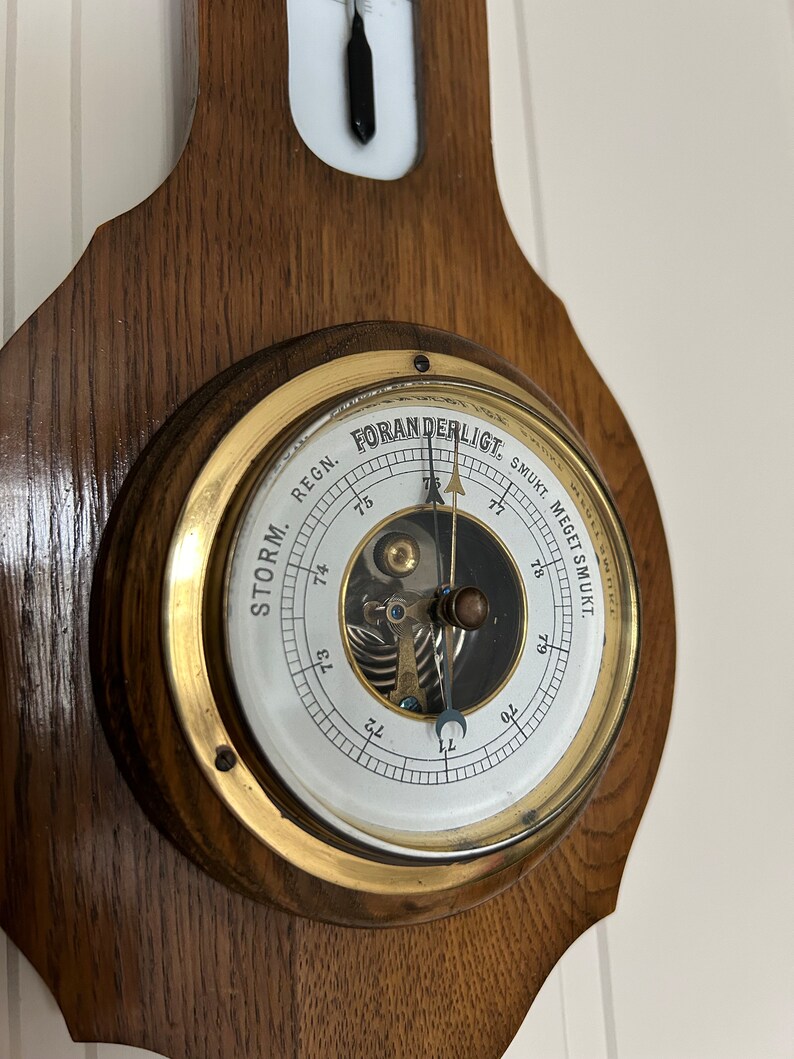 Vintage Barometer Wall Decoration Hygrometer Wall Hanging Weather ...