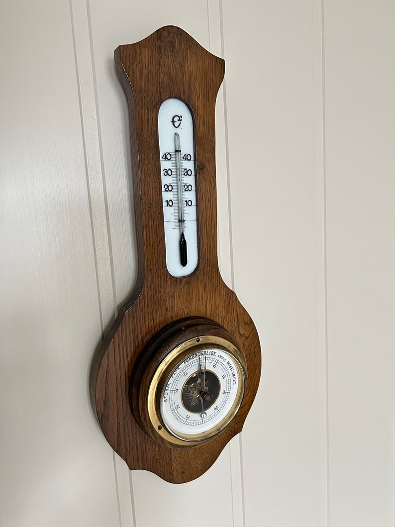 Vintage Barometer Wall Decoration Hygrometer Wall Hanging Weather ...