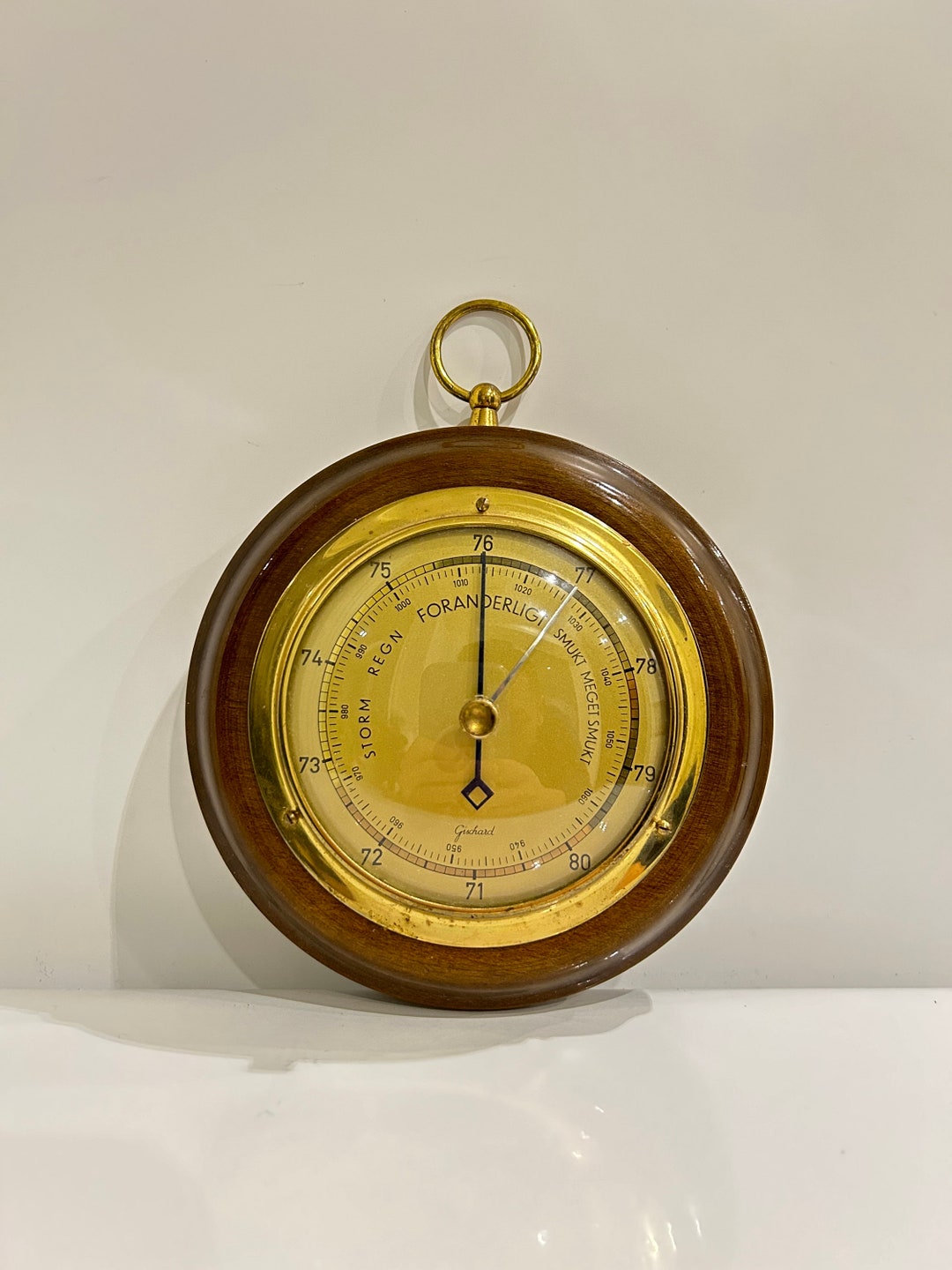 Barometer Vintage Wall Barometer Made in Germany Weather Home Station ...