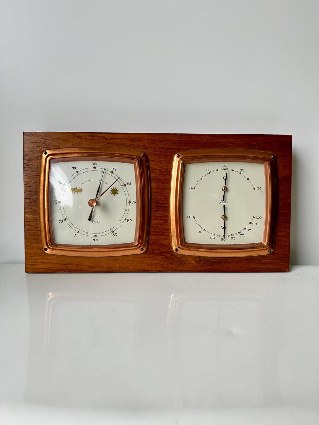 Sihole Vintage Barometer and Thermometer Made in Germany Weather Home ...